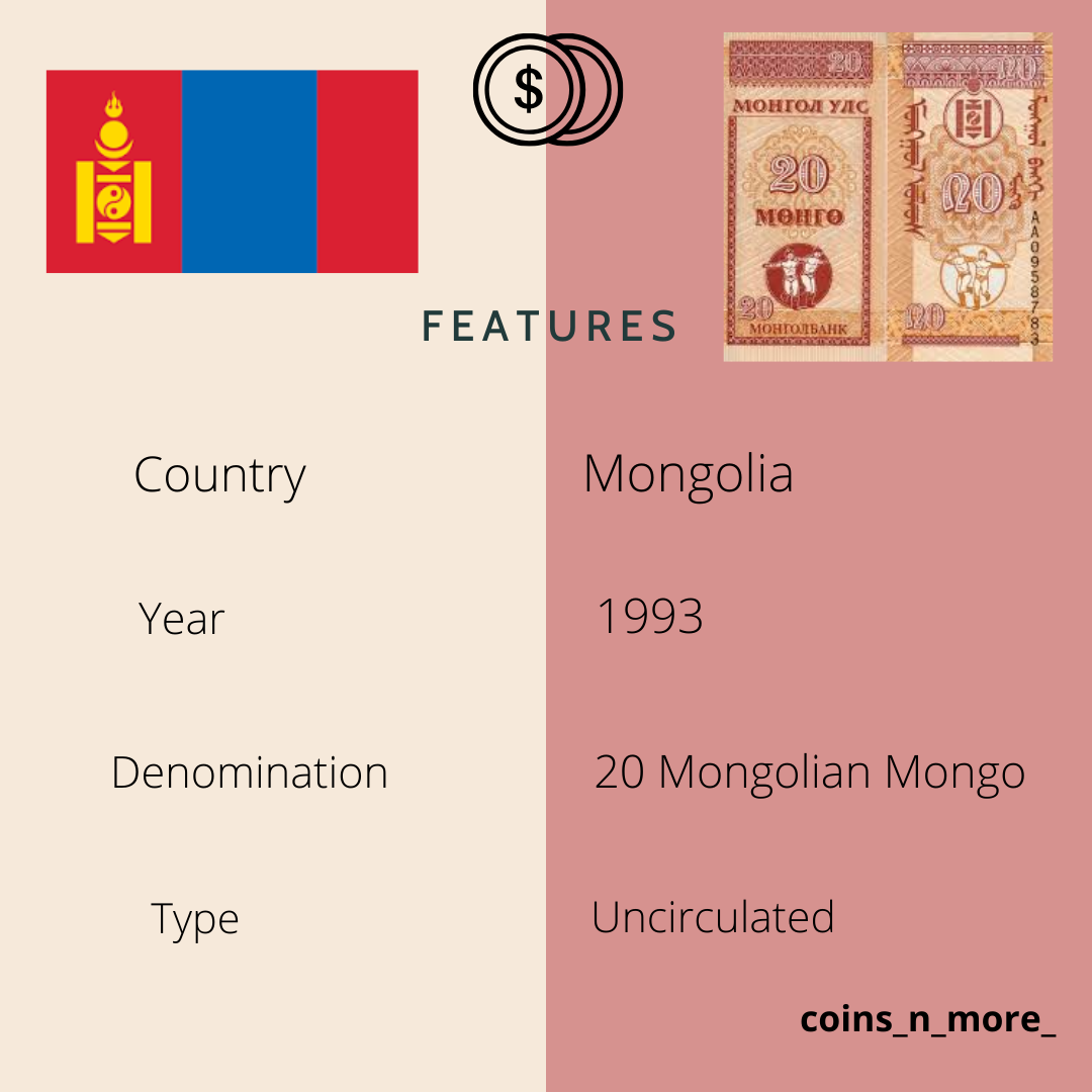 Mongolia Set of 3 Banknote - coinsstuff