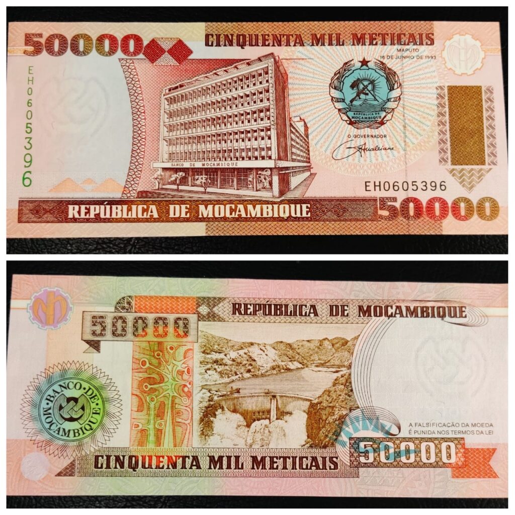 Mozambique 50000 Meticais Banknote - coinsstuff Mozambique 50000 Meticais Banknote - coinsstuff