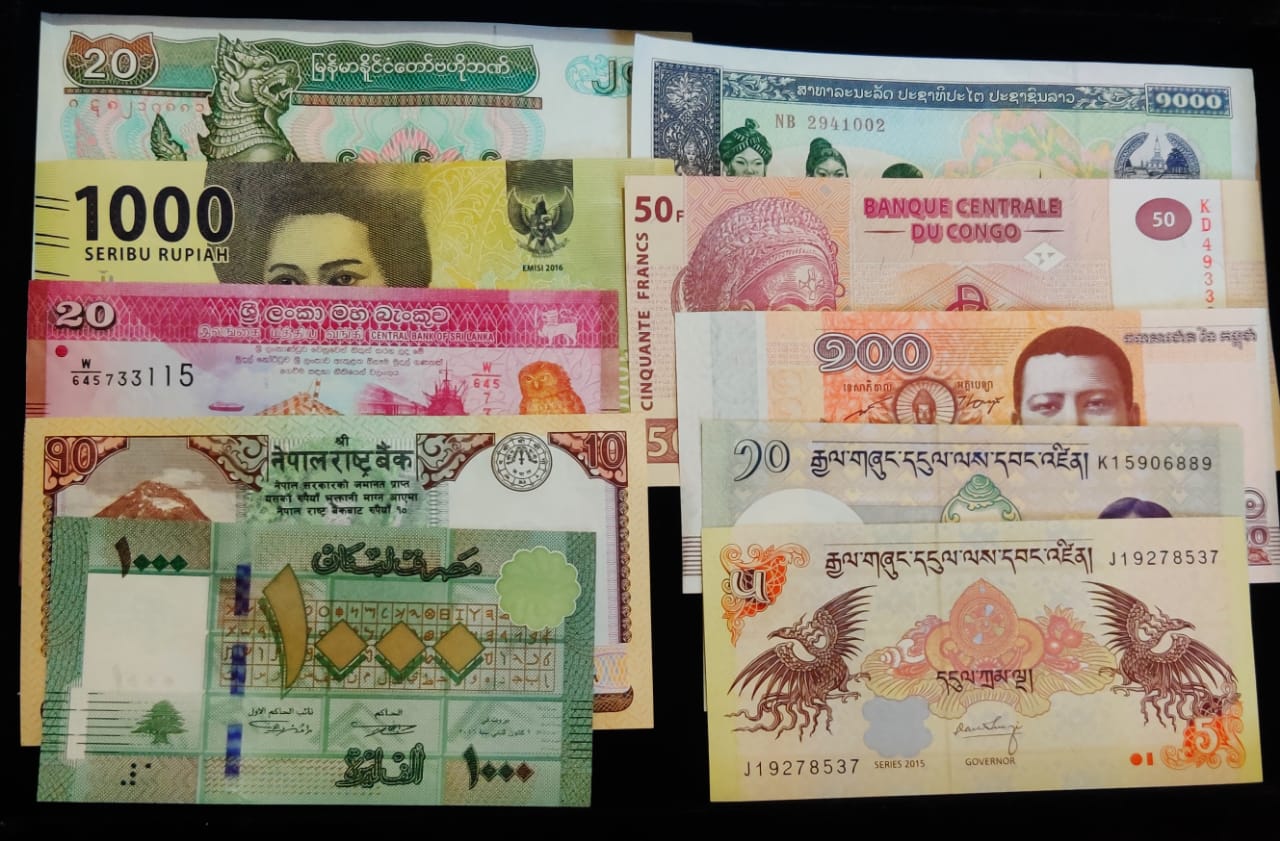 Foreign Banknotes Set of 20 Different Banknotes - coinsstuff