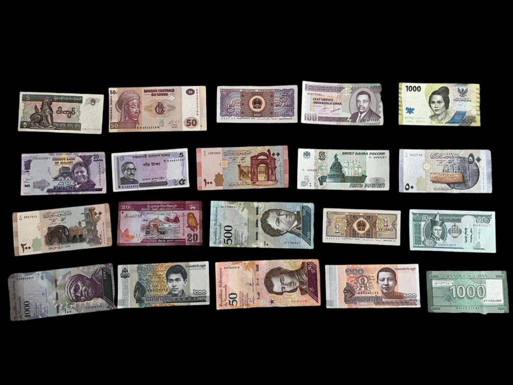 Foreign Banknotes Set of 20 Different Banknotes - coinsstuff