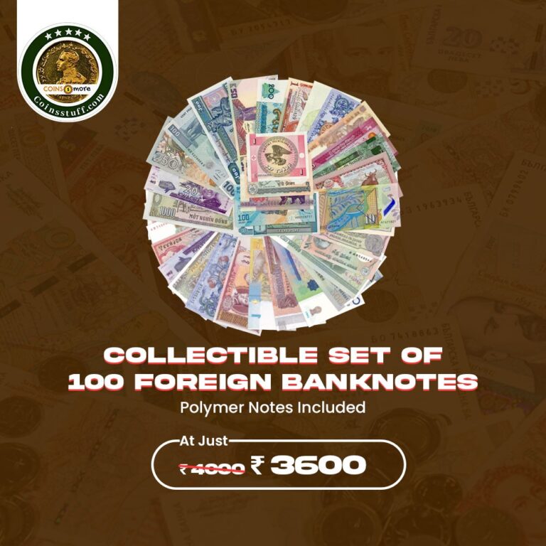 Set of 100 different foreign Banknotes - coinsstuff