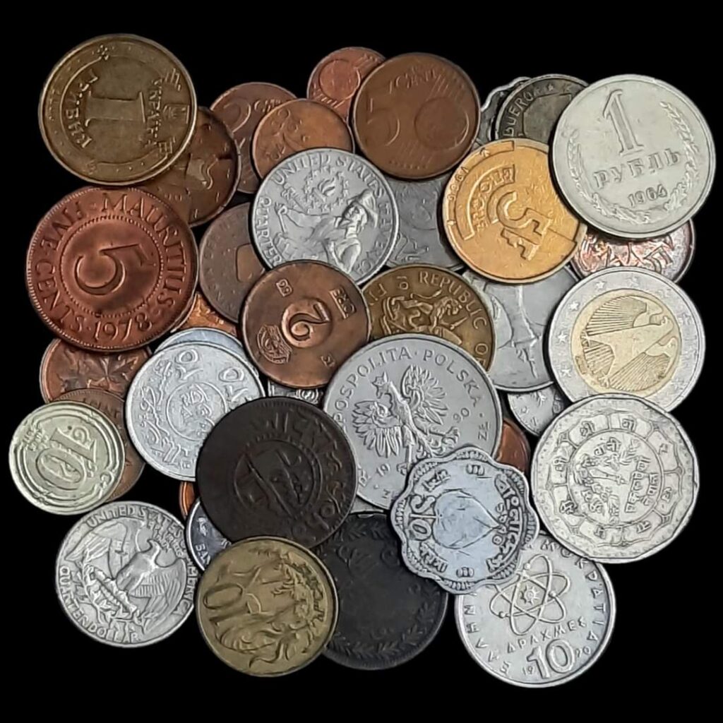 World Currency Variety Pack of 50 Coins - coinsstuff