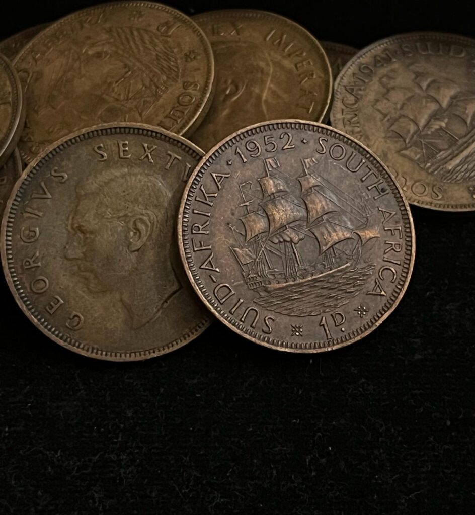South Africa King George VI 1 Penny - coinsstuff